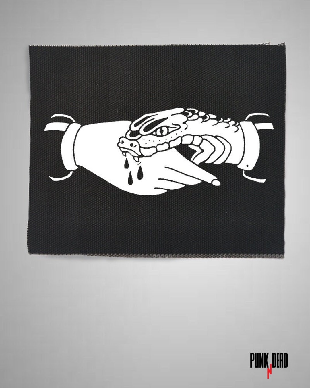 Snake Bites Hand Shake, Punk, Patches, Patch, Sew on Patch, Punk ...