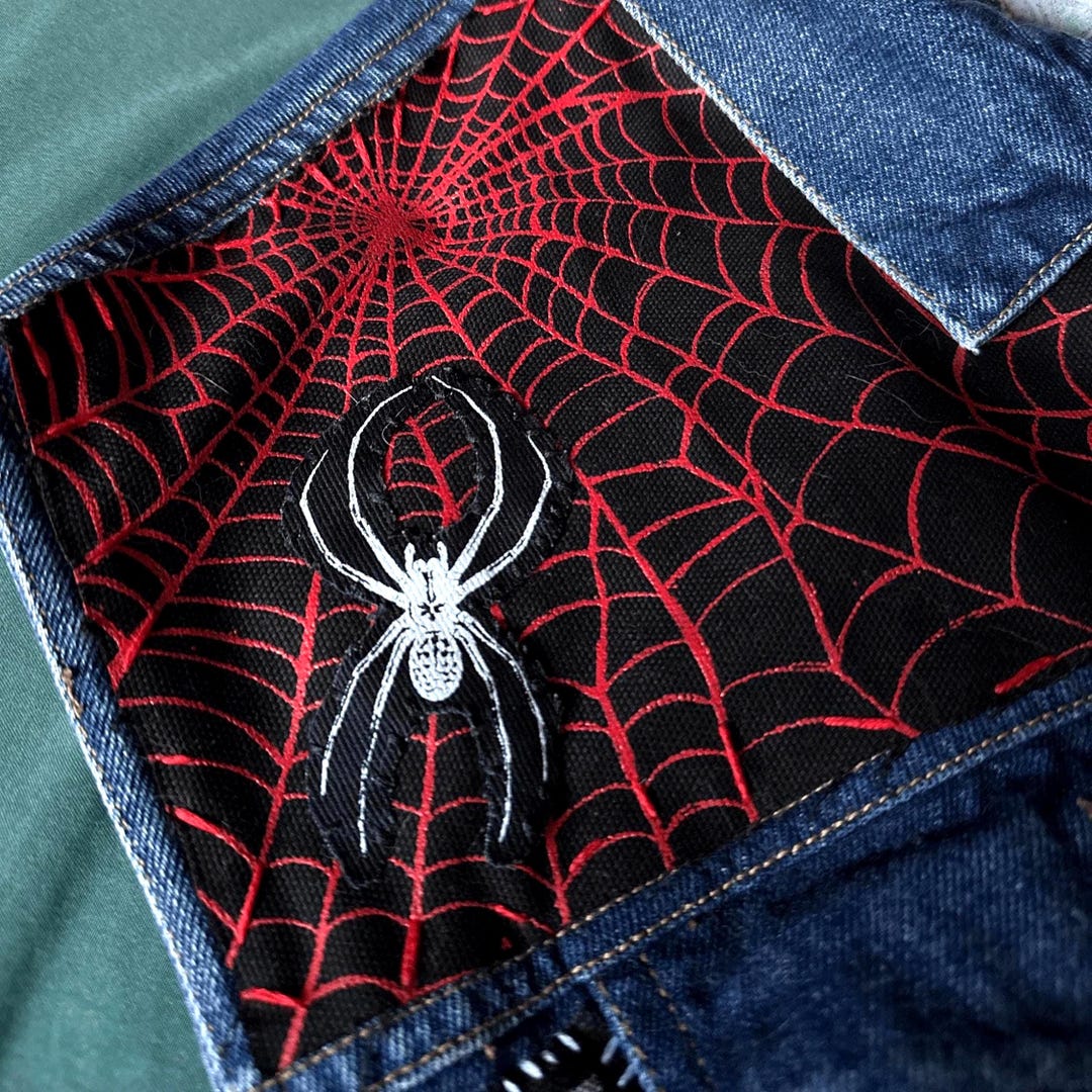 Spider Sew on Patch for Jackets, Jeans & More • DIY Craft Supply ...