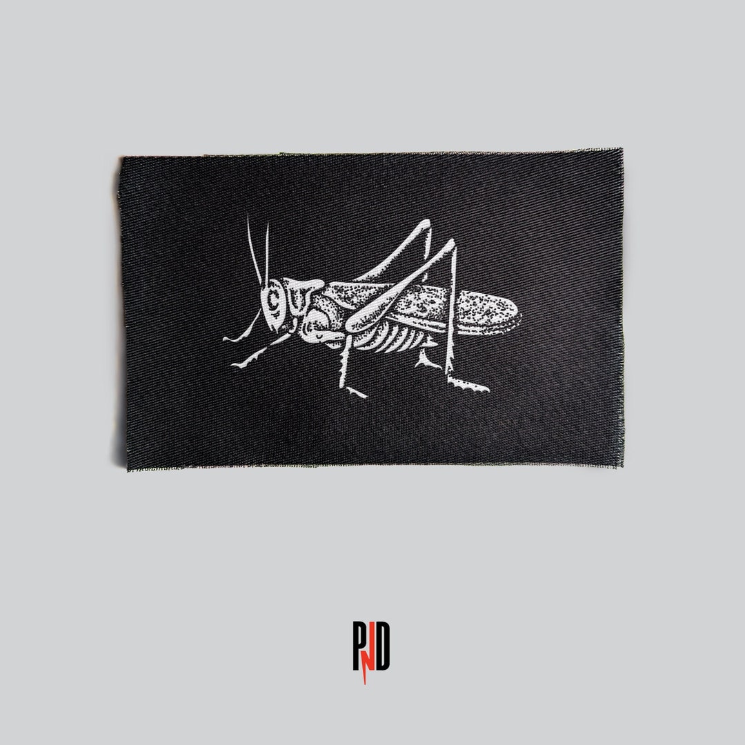 Grasshopper Patch, Fabric Art, Insects, Patches, Patch, Sew on Patch, Punk Accessories ...