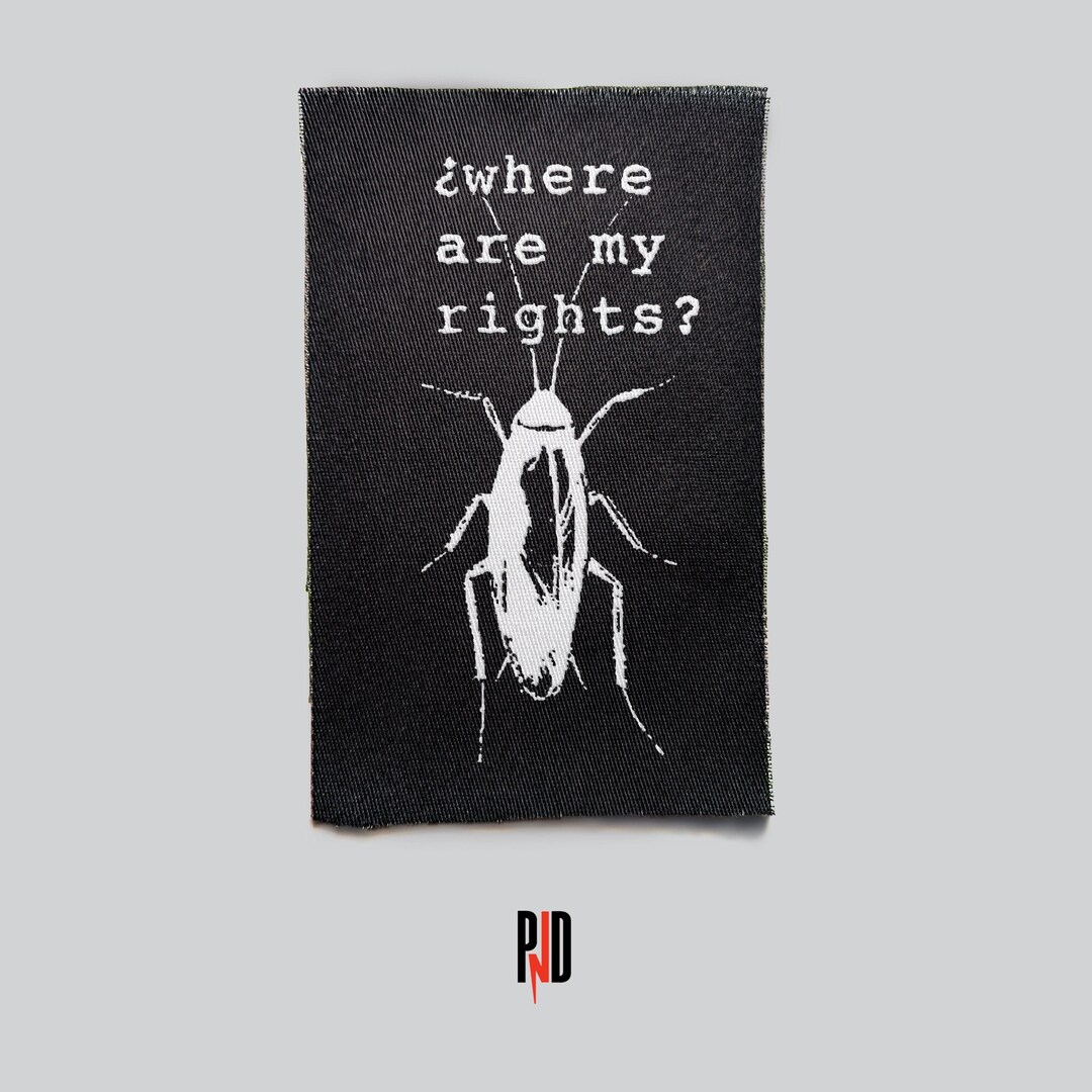 Roach Rights - Screen Printed Bug Patch, Roach Bug Patches, Sew on ...