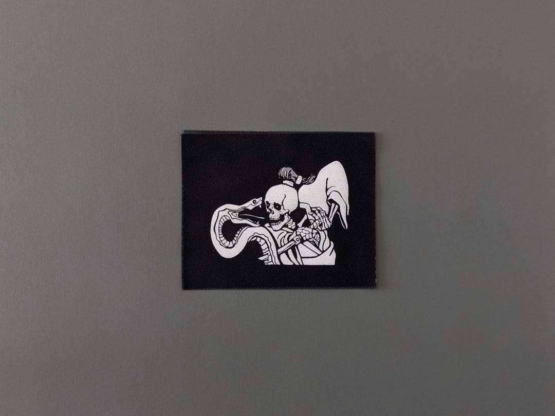 Samurai Skeleton & Snake Patch: Punk BJJ Gi Accessory - Etsy