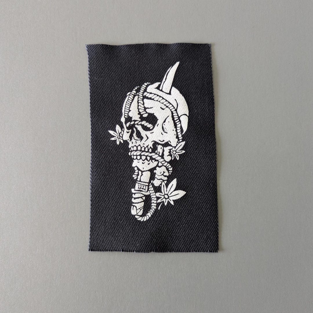 Skull Sword Patch - Sew on Patch for BJJ Gi, Kimono & More | Screen ...