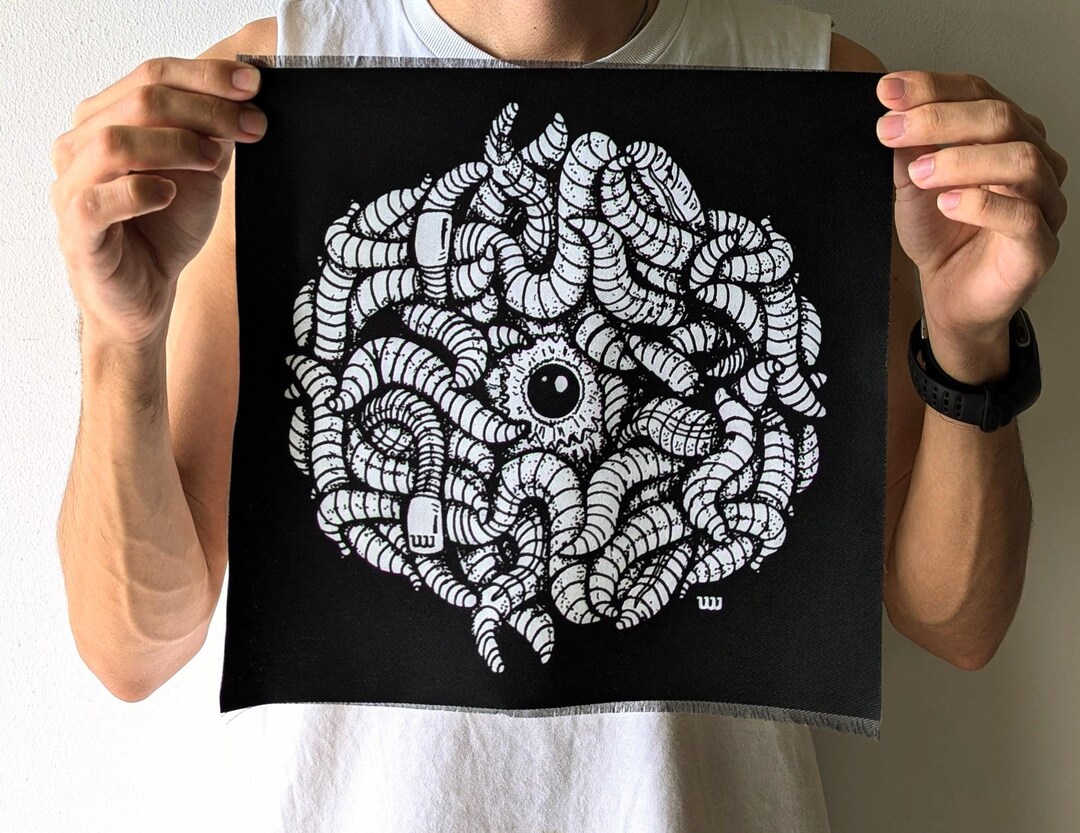 WORMS Backpatch • Back Patch • Patch • Punk Patch • Patches • Patches for Jackets • Backpatch ...