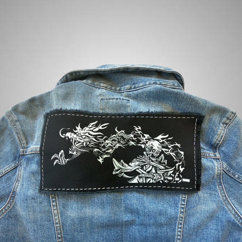 SAMURAI & DRAGON Punk Patch Patches Death Patch - Etsy
