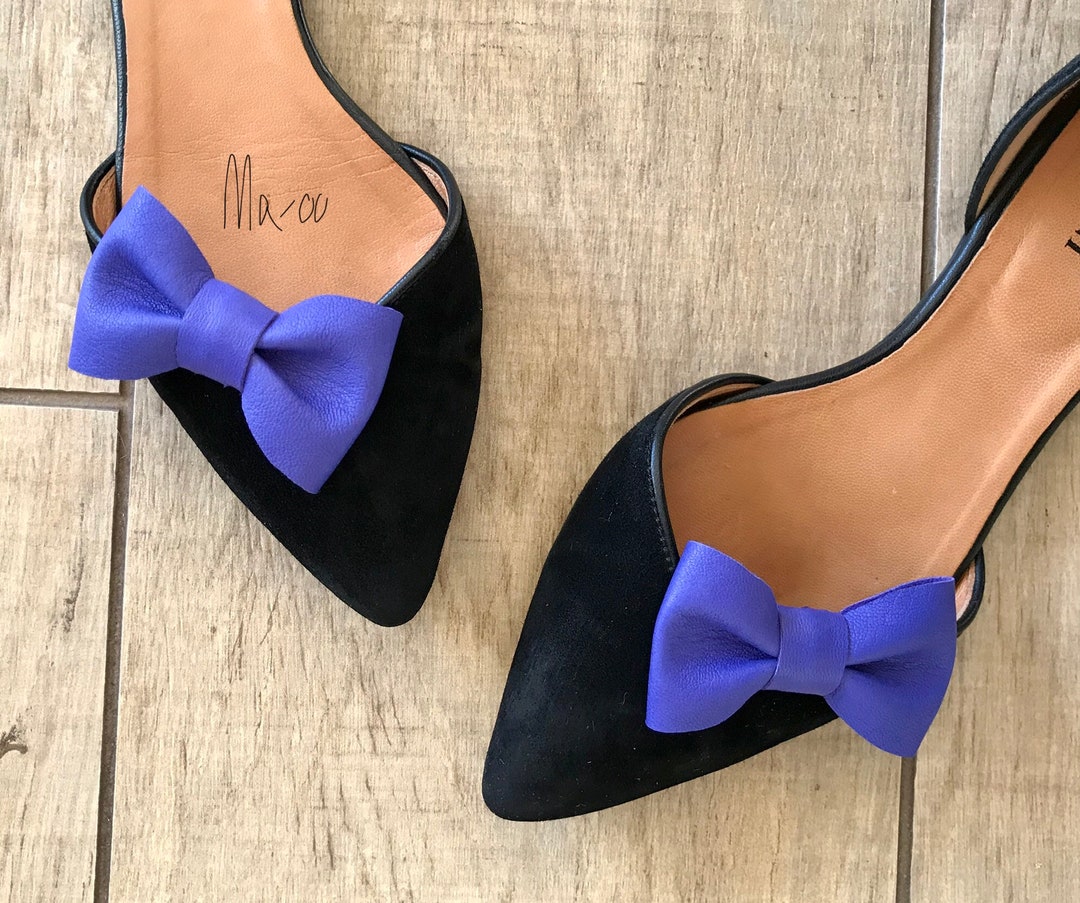 Blue Shoe Clip. Klein Blue Bows Decoration pair of 7 Cm 2.75 Inches ...