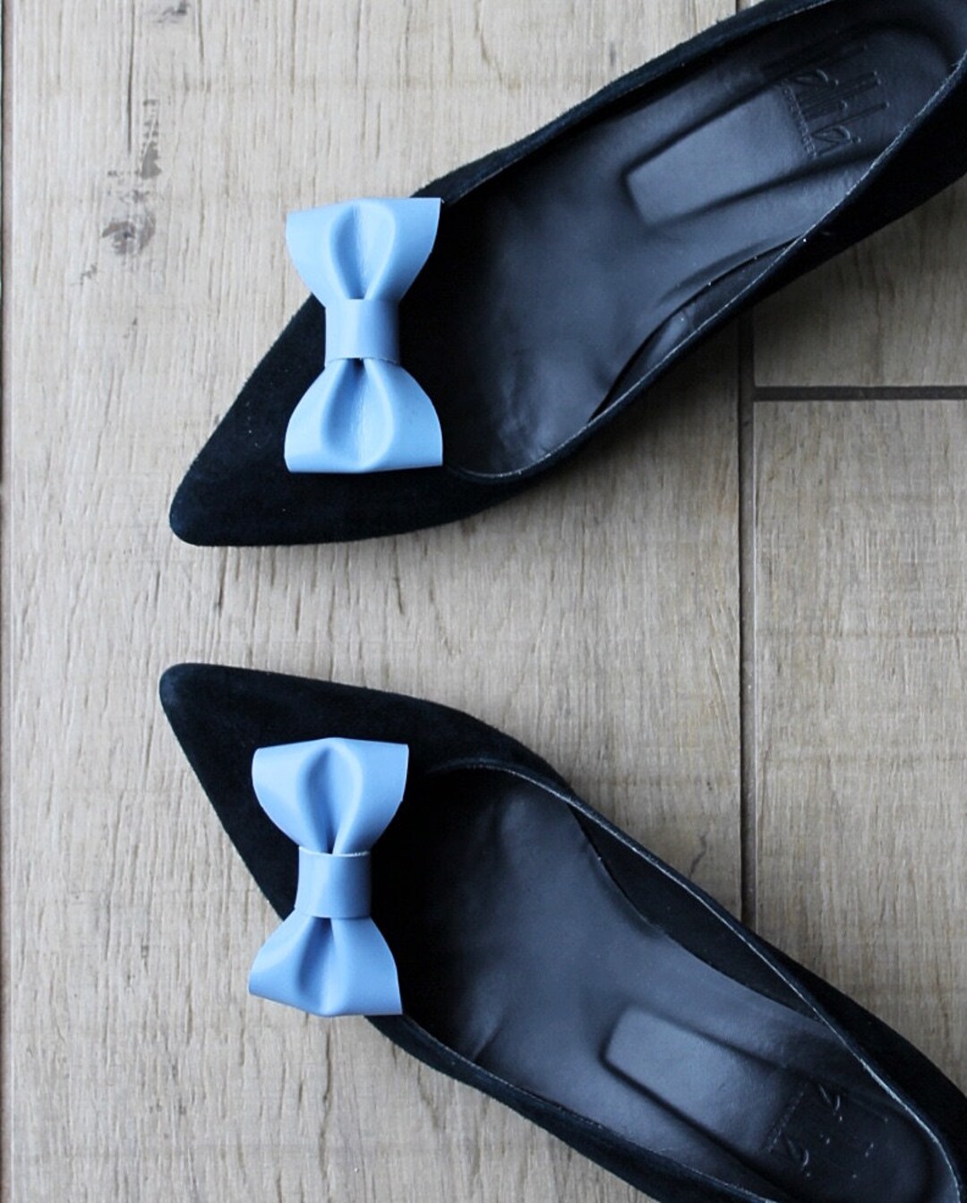 Baby Blue Shoe Clips pair of 7 Cm 2.75 Inches Glazed - Etsy