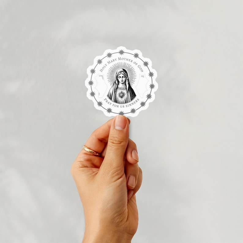 Virgin Mary Sticker Car Decoration Catholic Faith Based Design Holy ...