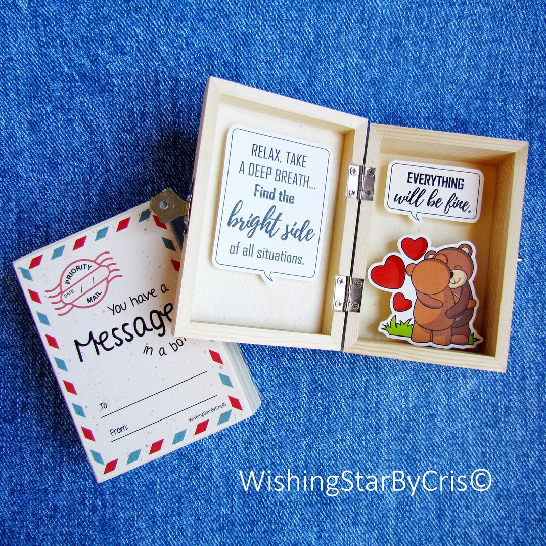 Message in a Box "relax...everything Will Be Fine" Love Card, Gift for ...