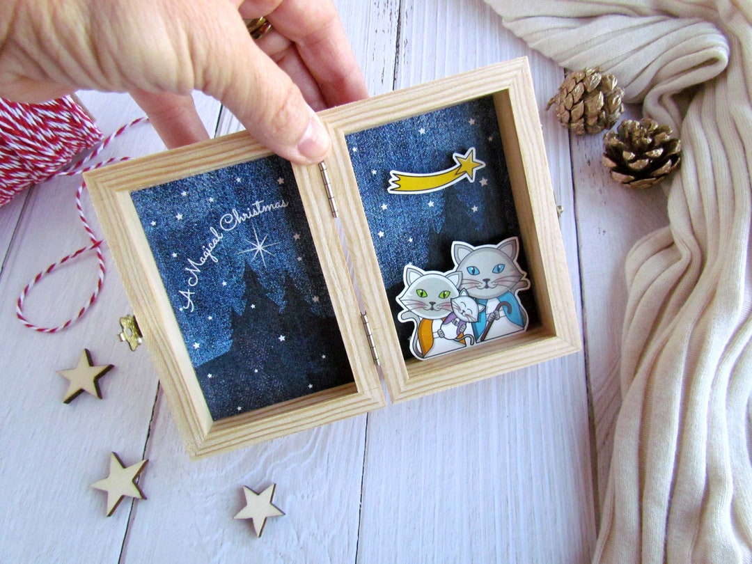 Cats Nativity Scene Message Box | an Original and Personalized ...