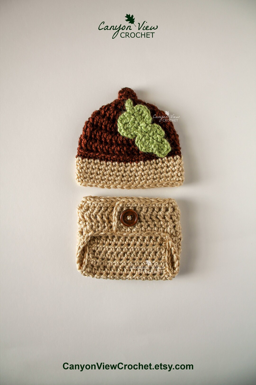 Preemie Acorn Outfit, Micro Preemie Halloween or Thanksgiving NICU Hat ...