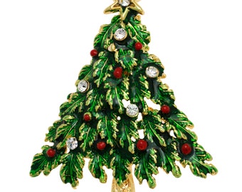 Christmas tree pin | Etsy