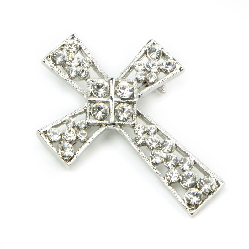 Swarovski Element Crystals Celtic Cross Pin Brooch clear - Etsy
