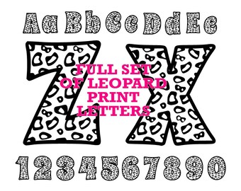 Leopard print letter | Etsy