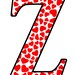 Complete Set of Heart Filled Letters, Heart Letters, Alphabet Heart ...