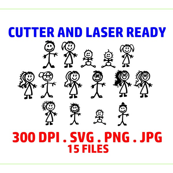 Stick Figure Clipart - Etsy UK