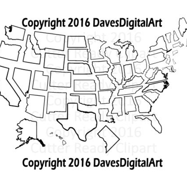 50 State Clipart - Etsy