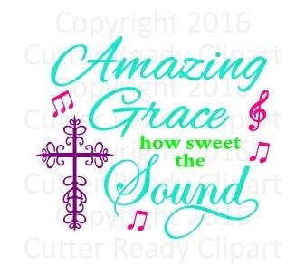 Amazing Grace SVG, Amazing Grace Sign Clip Art, Amazing Grace Wall Art ...