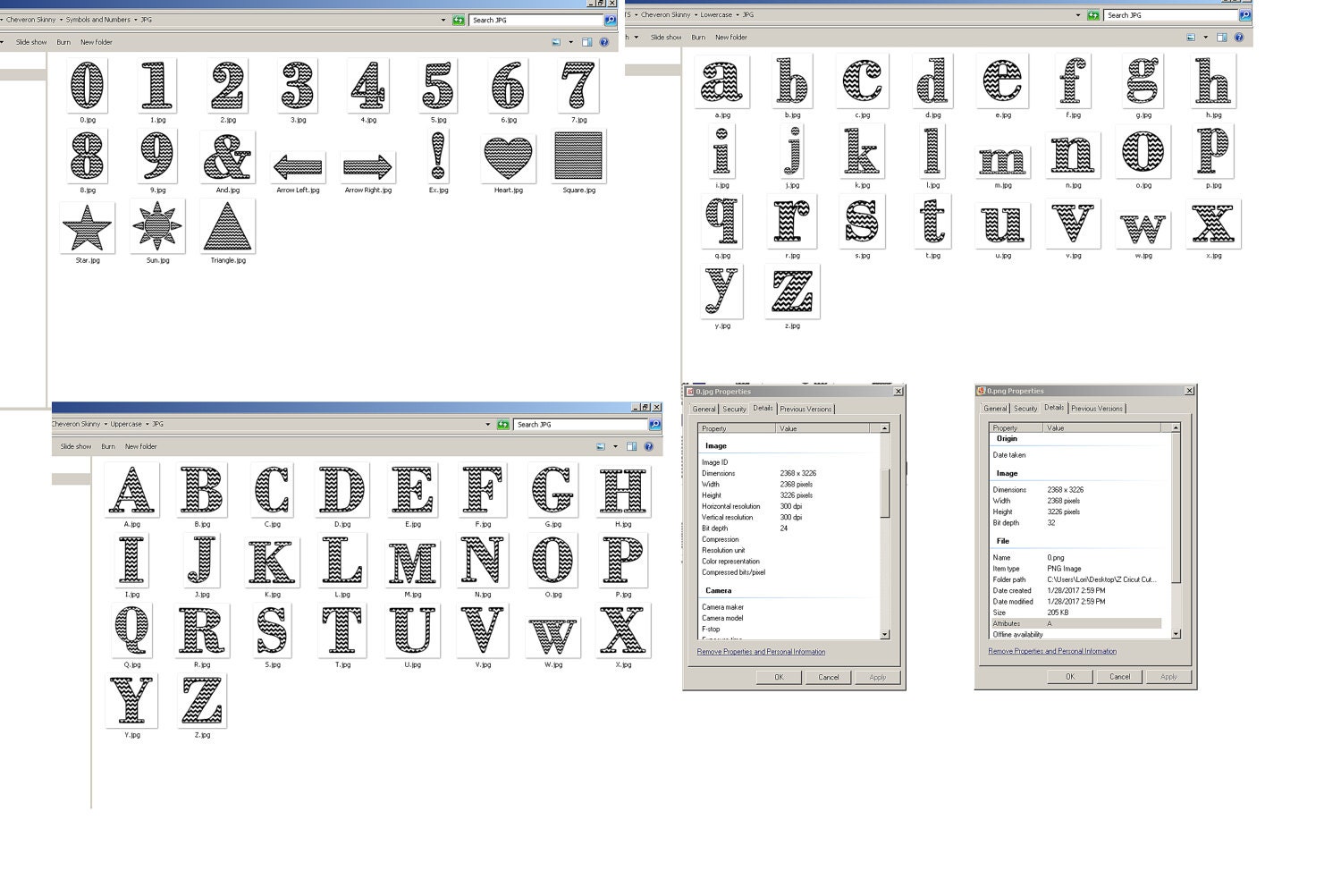 Complete Set of Chevron Letters, Chevron Heart, Chevron Numbers ...