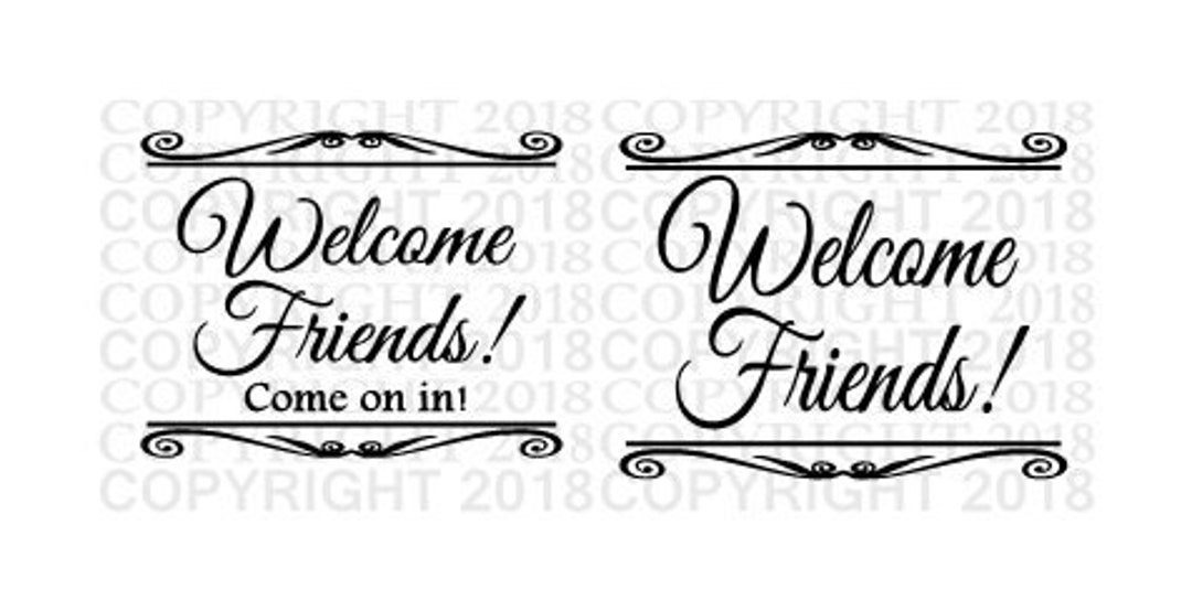 Welcome Sign SVG Welcome Friends Clipart Welcome JPG Instant Download ...