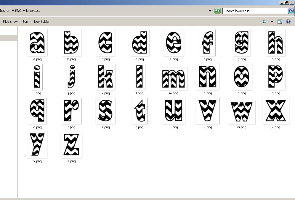 Wide Bold Chevron Letter Set Uppercase and Lowercase, Ready to Cut or ...