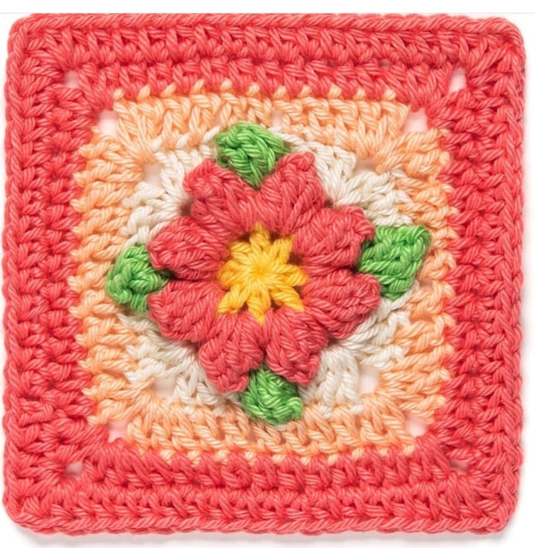 Granny Square Pattern. Spring Square, Granny Square Crochet Pattern - Etsy