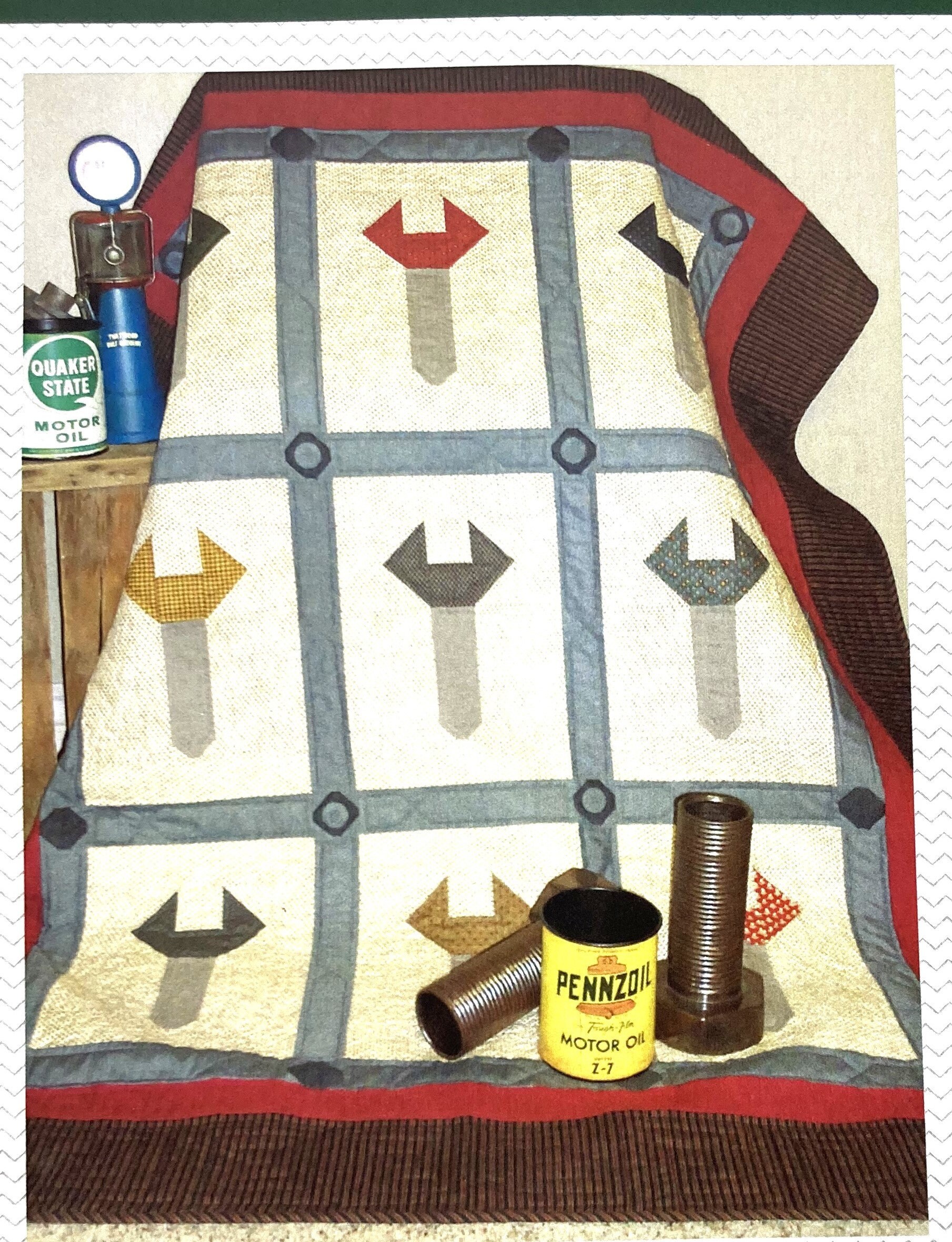 Gut Wrenching Quilt Pattern, Guy Pattern, Father's Day, Corn Wagon ...