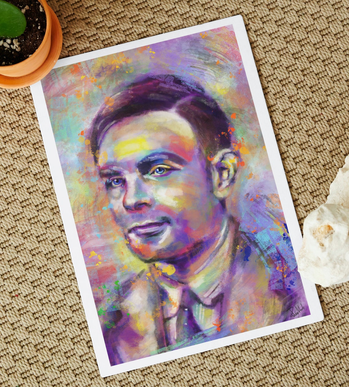 Alan Turing Birthday 2021 Digital Portrait PRINT - Etsy Canada