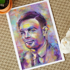 Alan Turing Birthday 2021 Digital Portrait [PRINT] - Etsy Canada