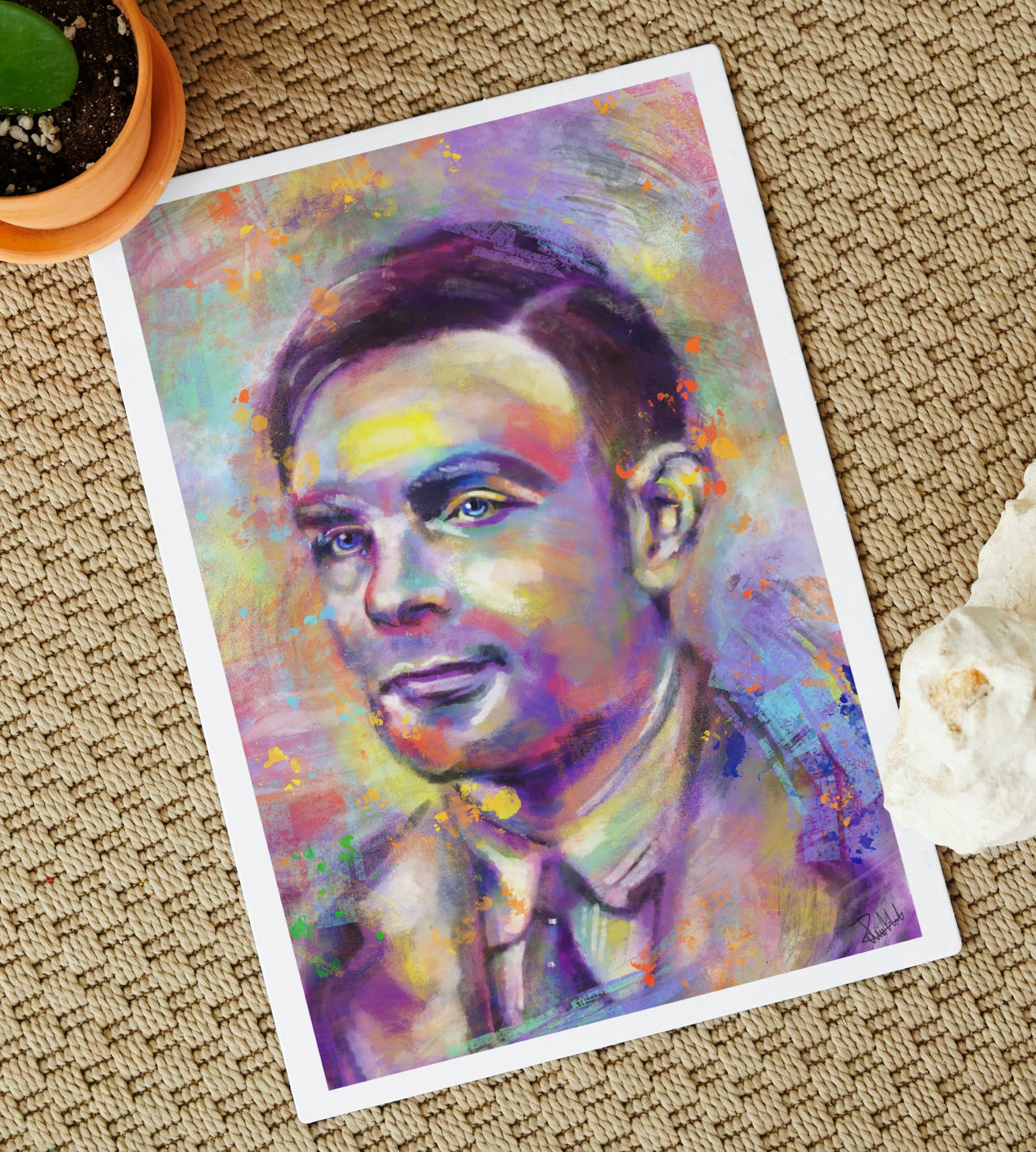 Alan Turing Birthday 2021 Digital Portrait [PRINT] - Etsy Canada