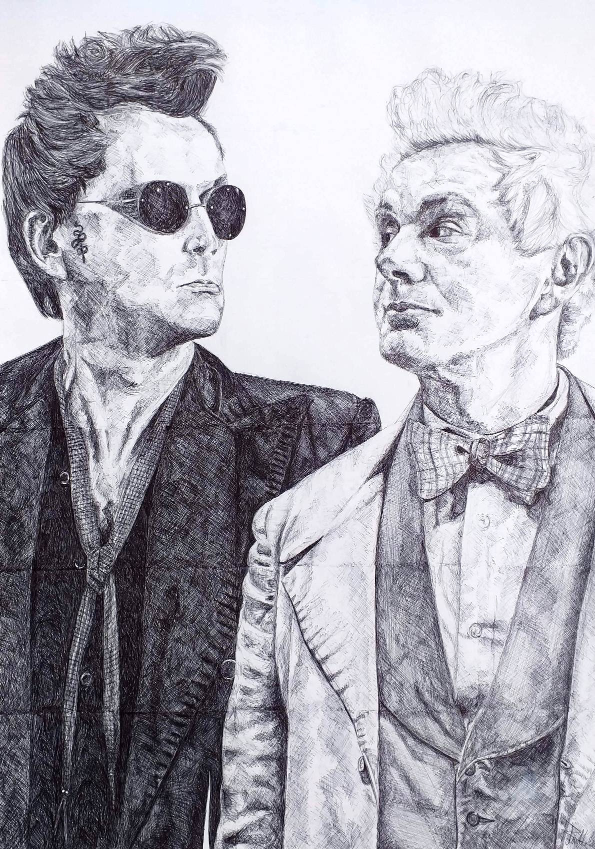 Good Omens - Crowley & Aziraphale Biro [PRINT] - Etsy
