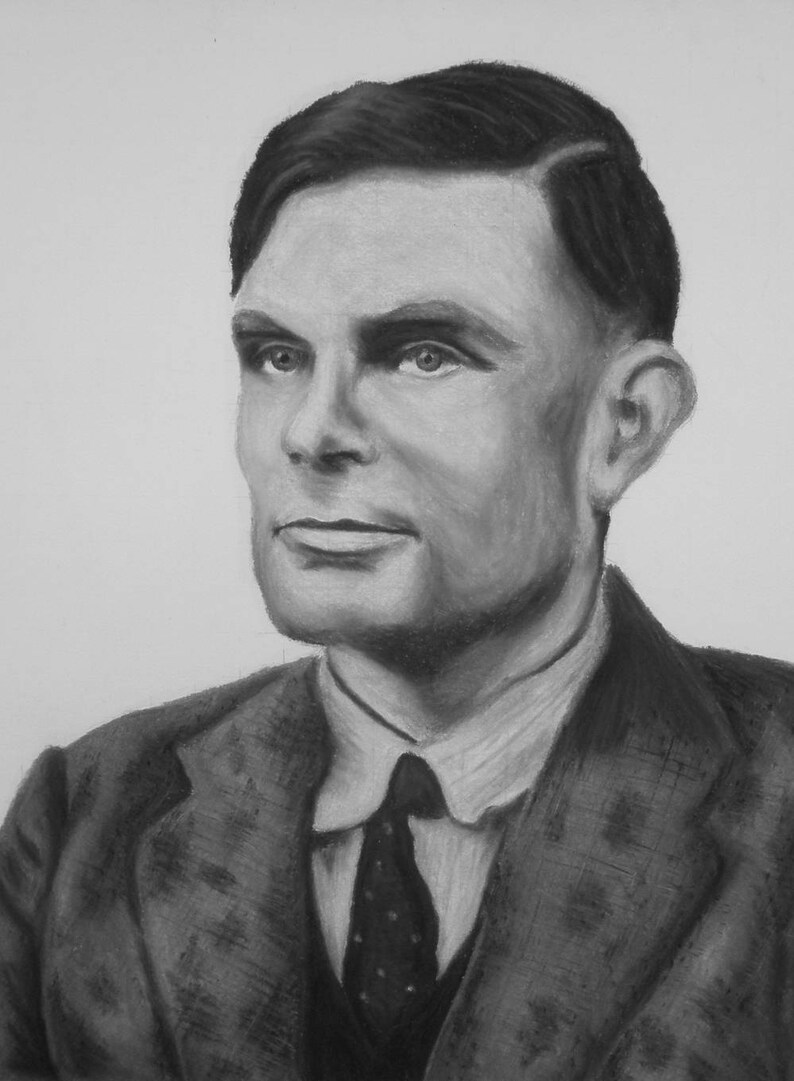 Alan Turing Pastel PRINT - Etsy