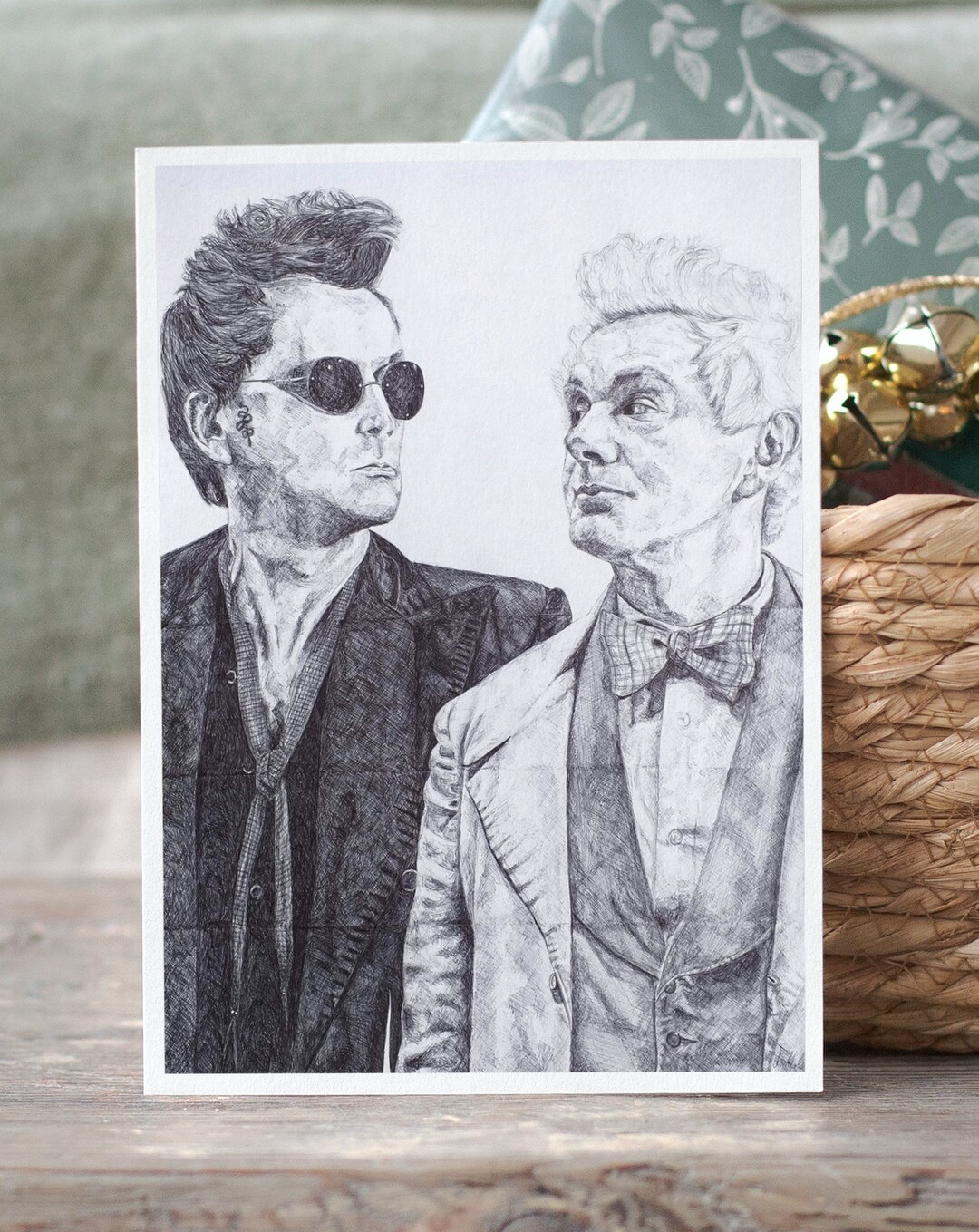 Good Omens - Crowley & Aziraphale Biro [PRINT] - Etsy