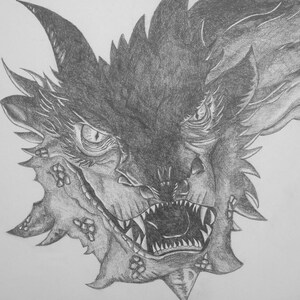 Smaug Pencil PRINT - Etsy