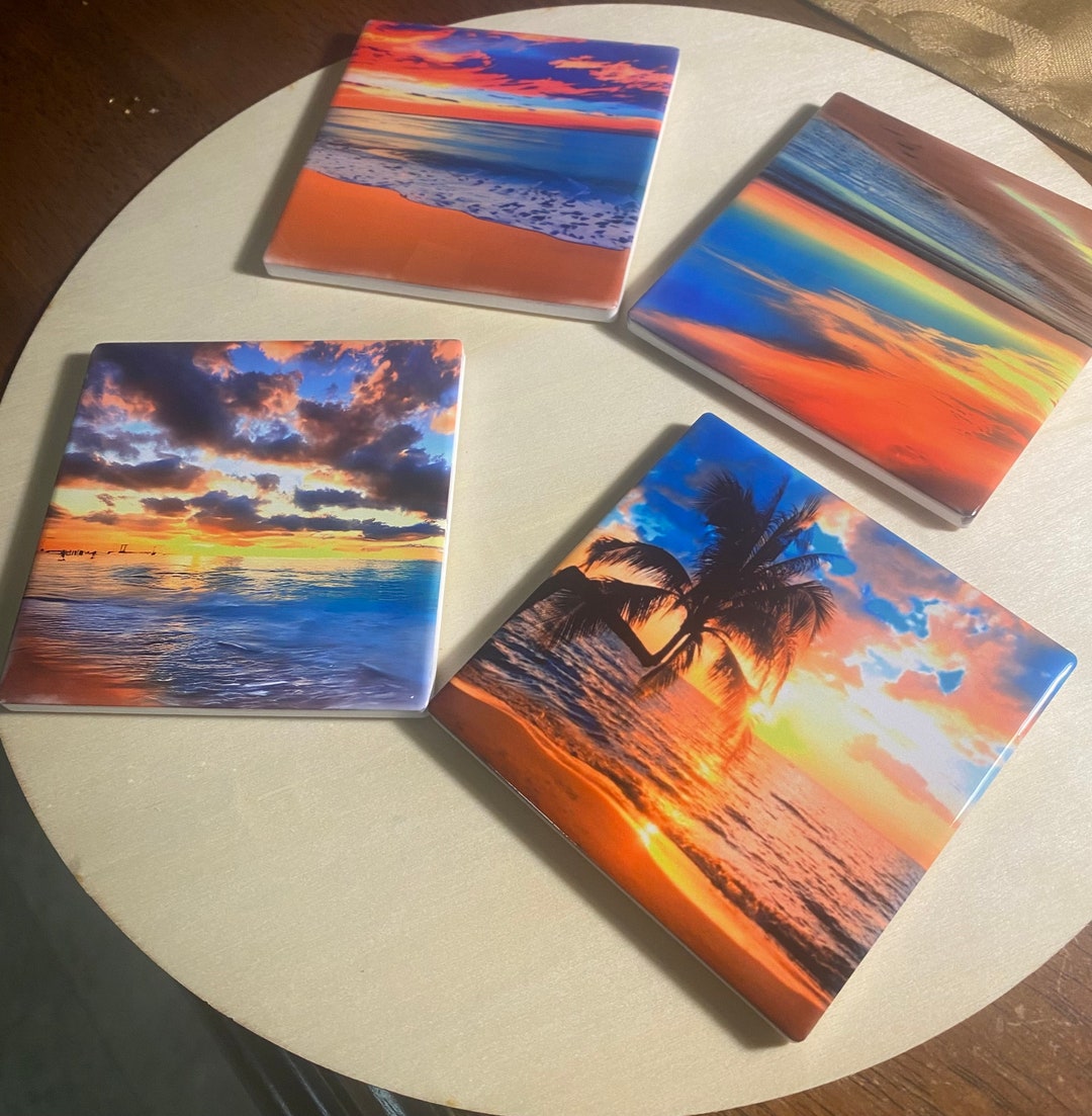 CERAMIC SUBLIMATED COASTERS - Etsy