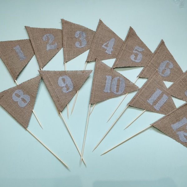 Burlap Table Numbers - Etsy