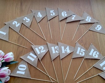 Custom Table Number Flags - Etsy