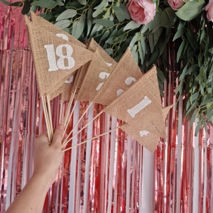 1-30 Wedding Table Number, Burlap Table Numbers, Rustic Wedding Table ...