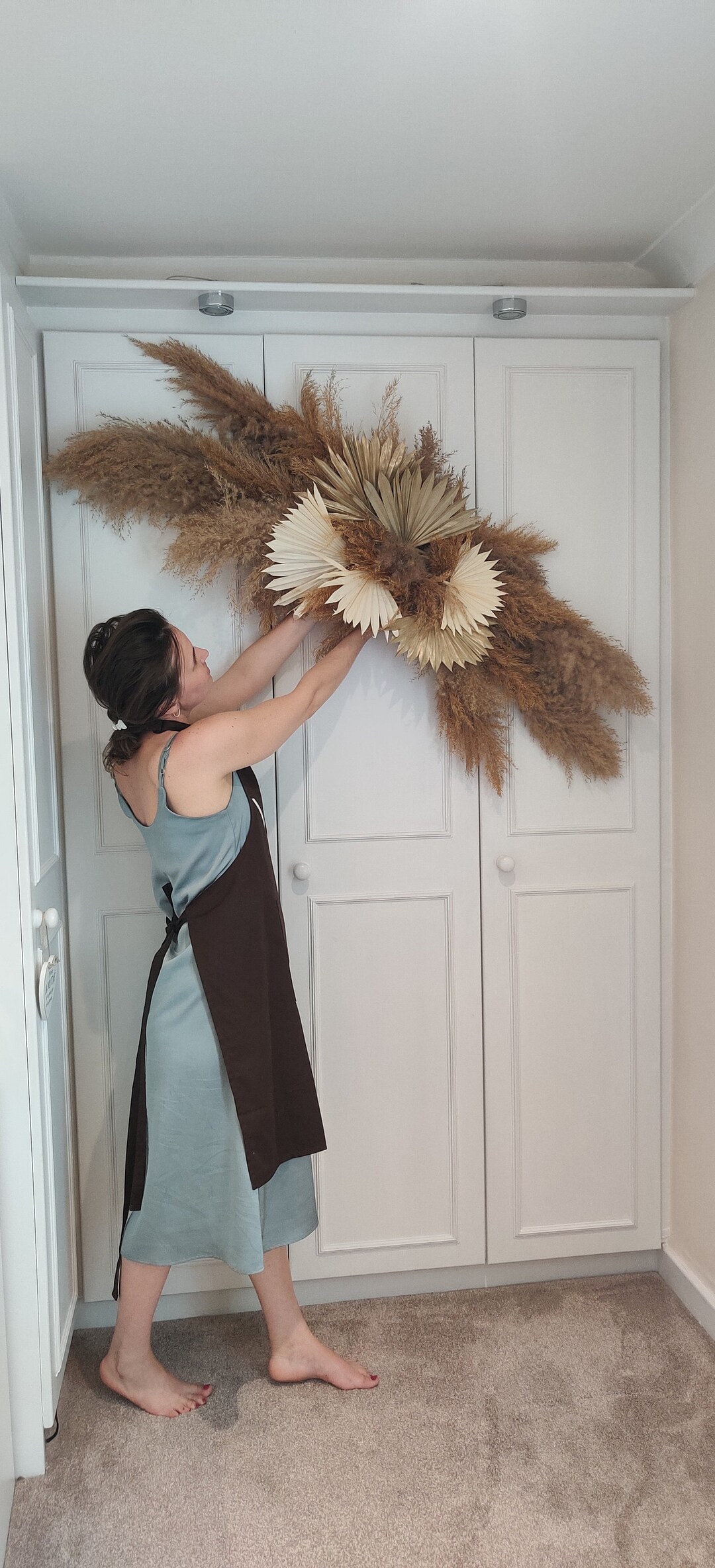 Extra Large Dried Flowers Arrangement Leaves & Pampas Grass - Etsy