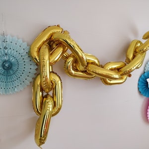 Gold Chain Balloon / Silver Chain / Rose / Hip Hop Party/ Arch Balloons ...