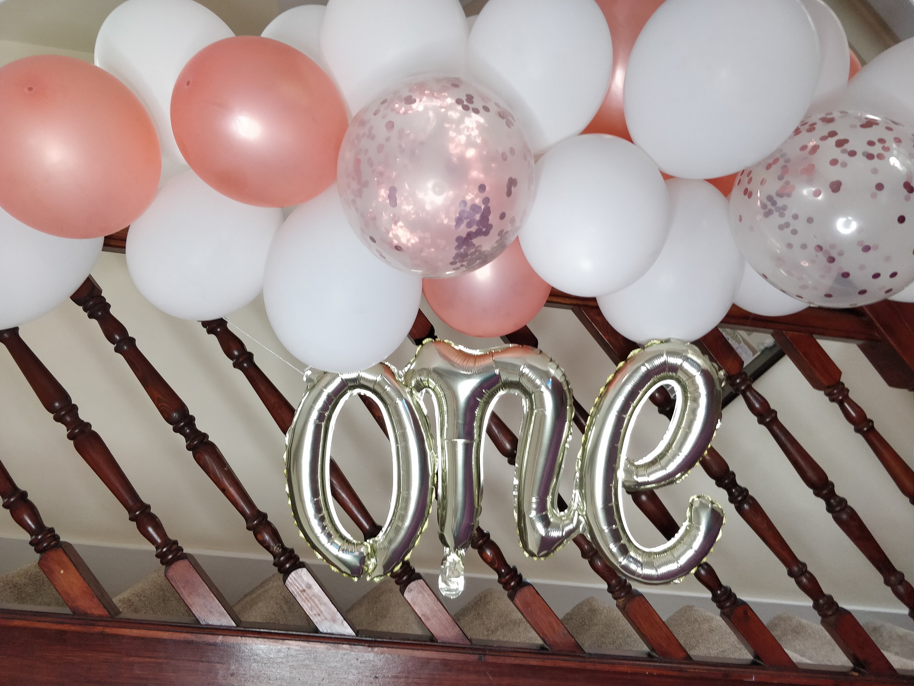 ONE Script Letters Balloon Linked | Etsy