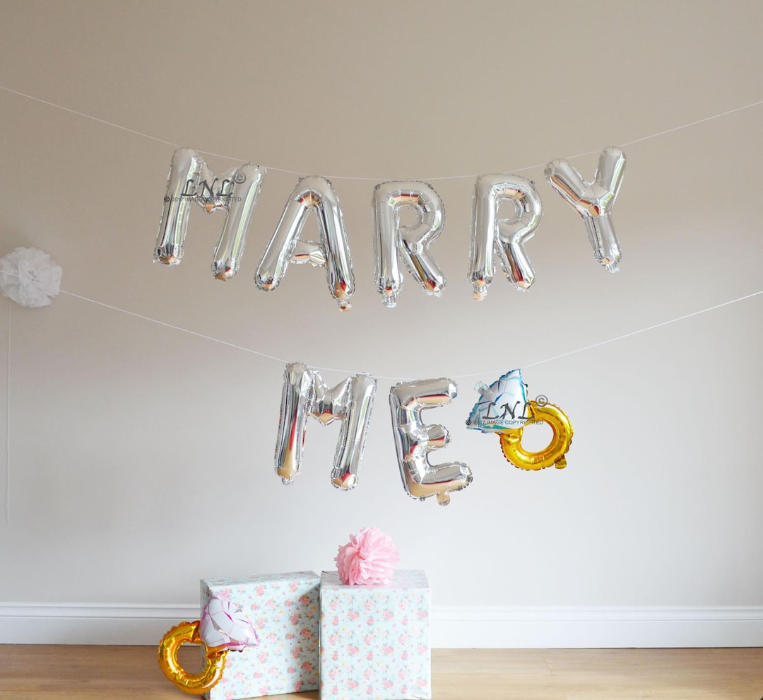 Marry Me Ballons , Will You Marry Me Proposal Ring Included - Etsy