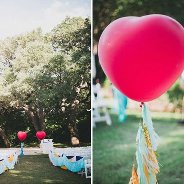 Red Heart Balloon - Etsy