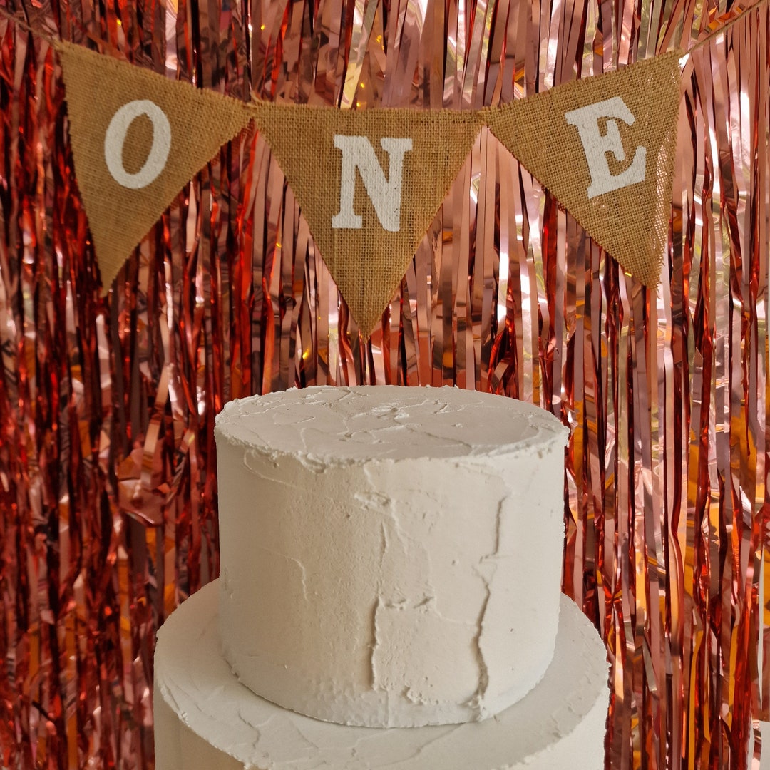 One Bunting , First Birthday Bunting , Smash Cake Photo Props - Etsy