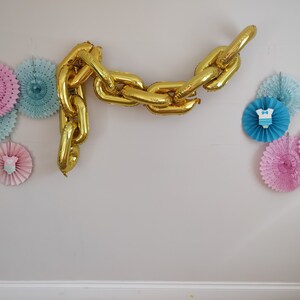 Gold Chain Balloon / Silver Chain / Rose / Hip Hop Party/ Arch Balloons ...