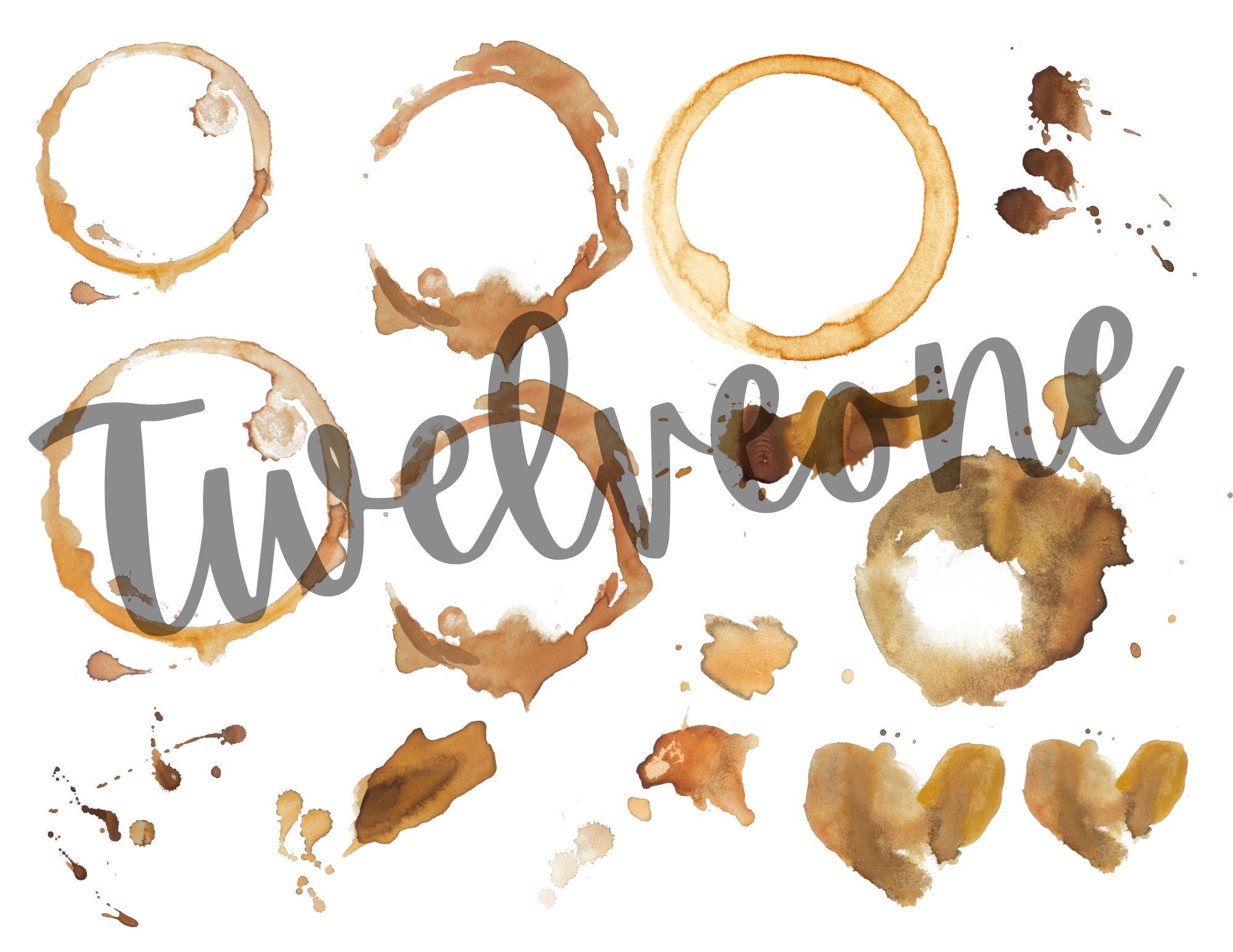 Coffee Rings and Smudges Sticker Printable - Etsy