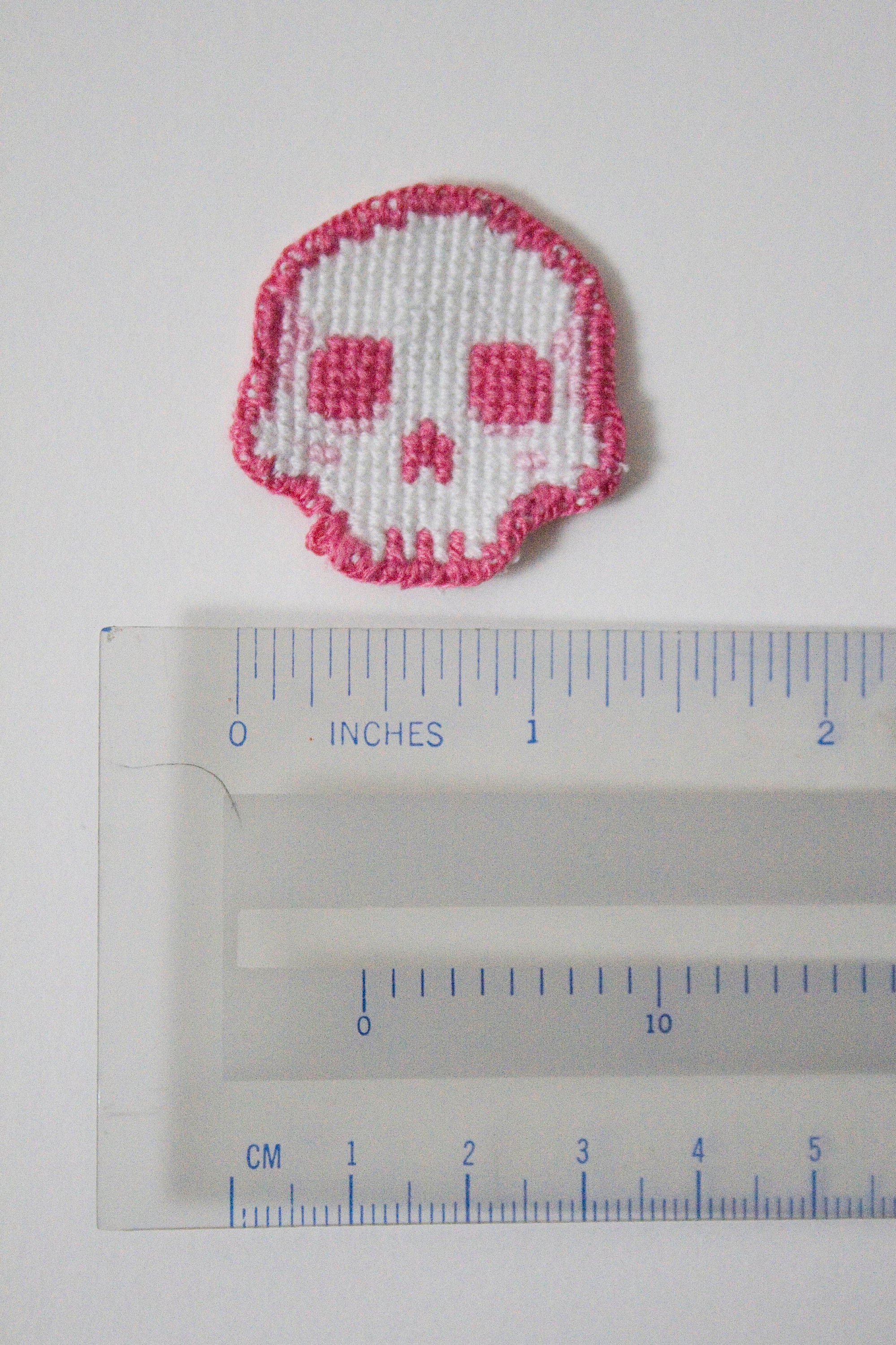 Hand-embroidered Skull Patch - Etsy