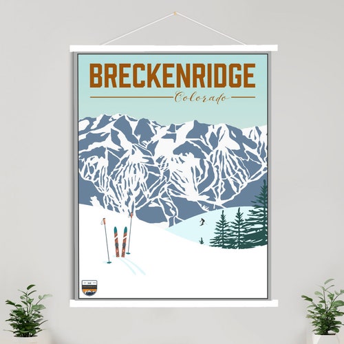 Keystone Colorado Ski Illustration Print Hanging Canvas of - Etsy