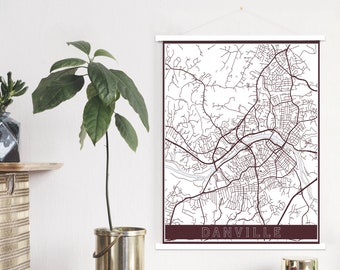 Map of Danville | Etsy