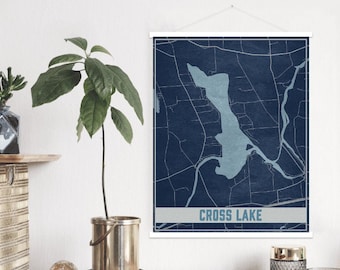 Cross Lake Map - Etsy