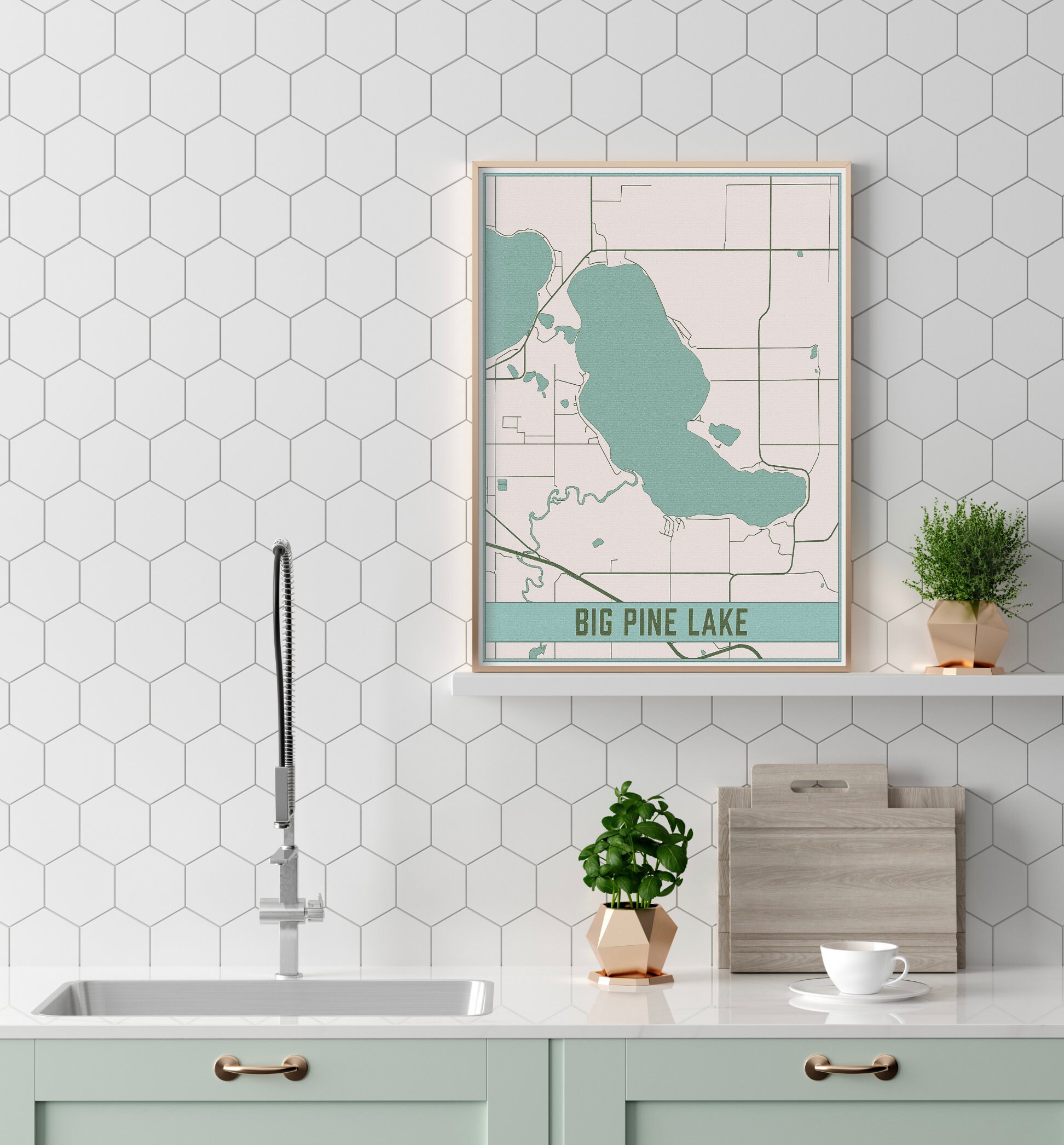 Big Pine Lake Minnesota Map Print Big Pine Lake Magnetic - Etsy